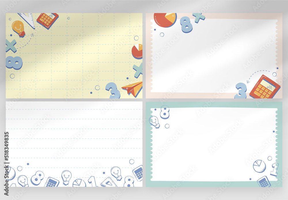 Math Education Backgrounds Stock Template | Adobe Stock