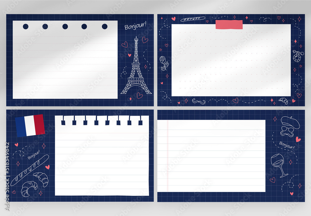 France French Themed Backgrounds for French Language Education Stock ...