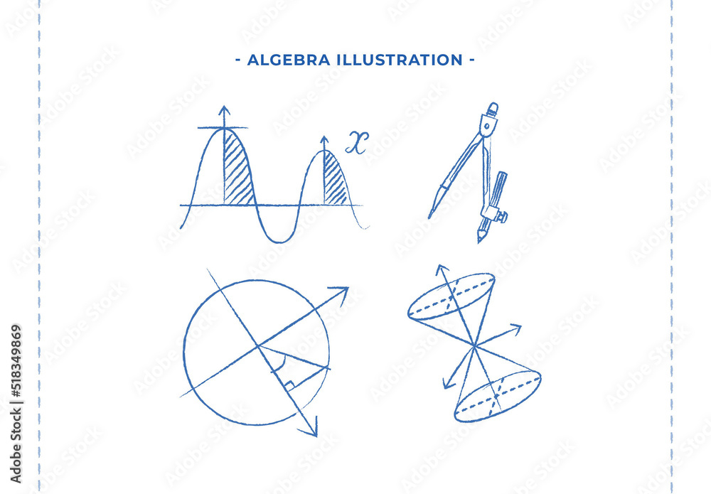 Algebra Math Equation Clipart Illustration Stock Template | Adobe Stock