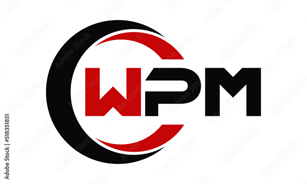 WPM swoosh three letter logo design vector template | monogram logo ...