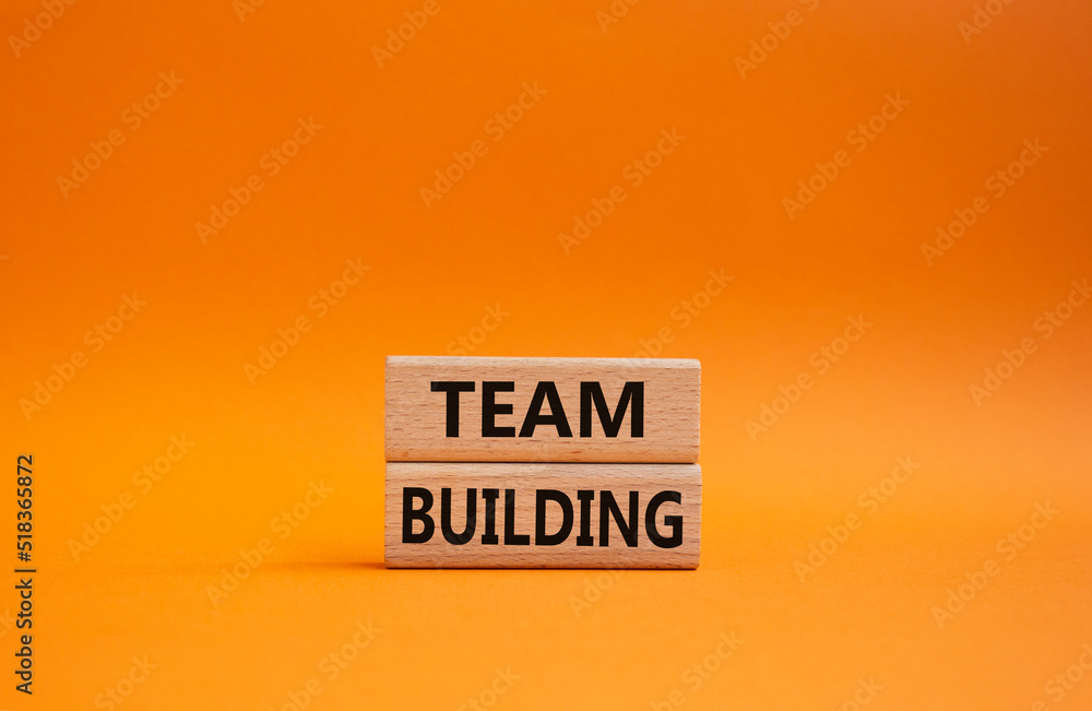 Team Building symbol. Concept word Team Building on wooden blocks ...