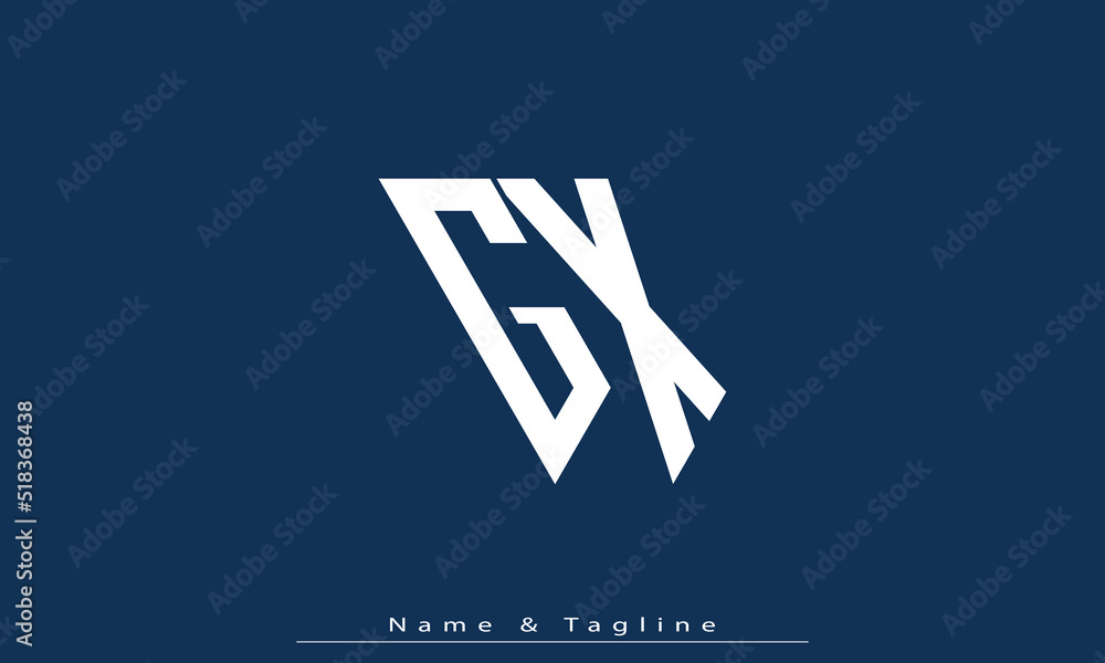Alphabet letters Initials Monogram logo GX , XG Stock Vector | Adobe Stock