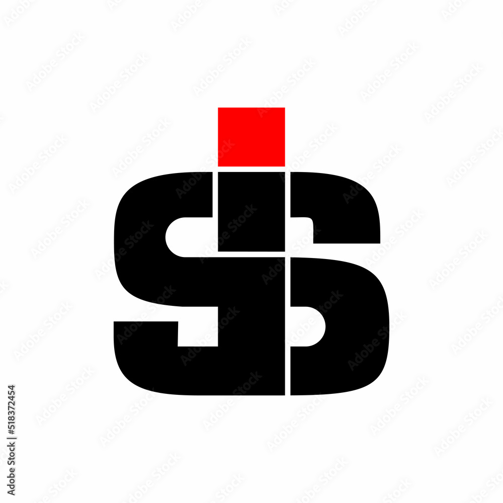 Vetor de Alphabet SI , IS initial Letter Monogram Icon Logo vector ...