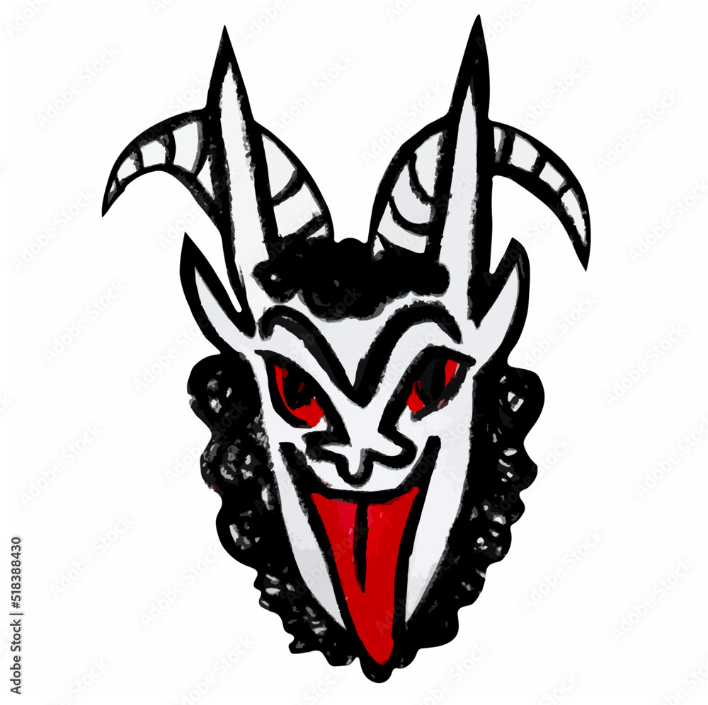 Krampus. Scary krampus. Horned devil. Realistic. Heck. Traditional ...