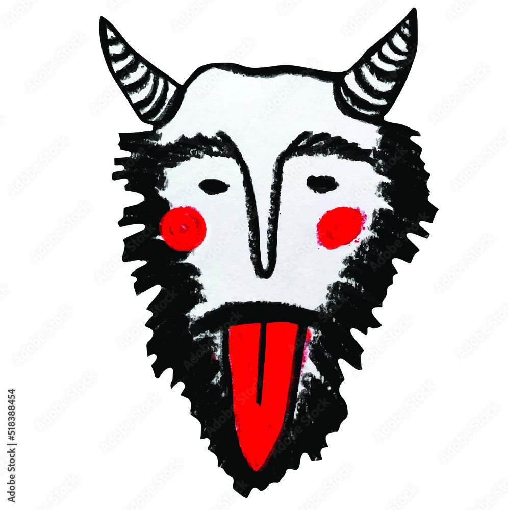 Krampus. Scary krampus. Horned devil. Realistic. Heck. Traditional ...