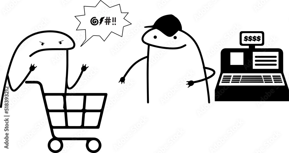Meme internet: flork. High price of supermarket. Financial inflation ...