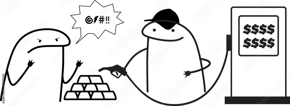 Meme internet: flork. High price of gasoline. Financial inflation ...