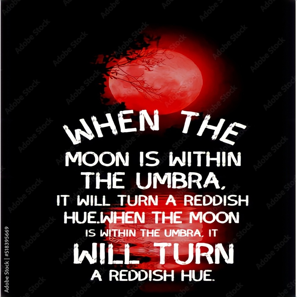 blood Moon, Red moon, real full blood moon in the black sky with clouds ...