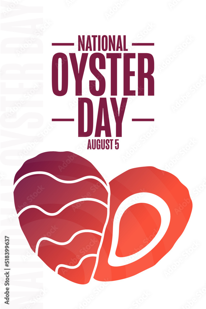 National Oyster Day. August 5. Holiday concept. Template for background ...