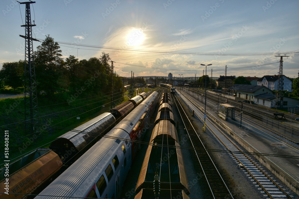 Siegmundsherberg, Bahnhof, Zug, Güterzug, Personenzug, Gleis, Gleise ...