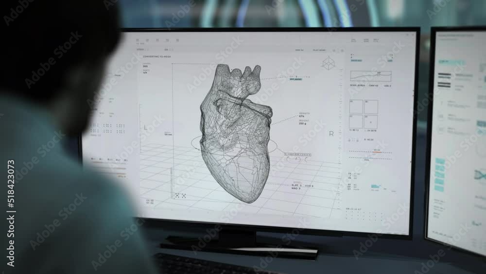 Organ printer mechanism is studying the structure of the digital heart ...