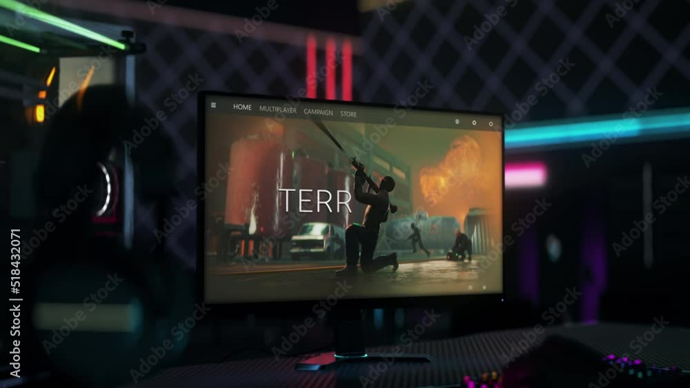 Starting Playing Combat Simulator Video Game By Selecting Quick Play ...