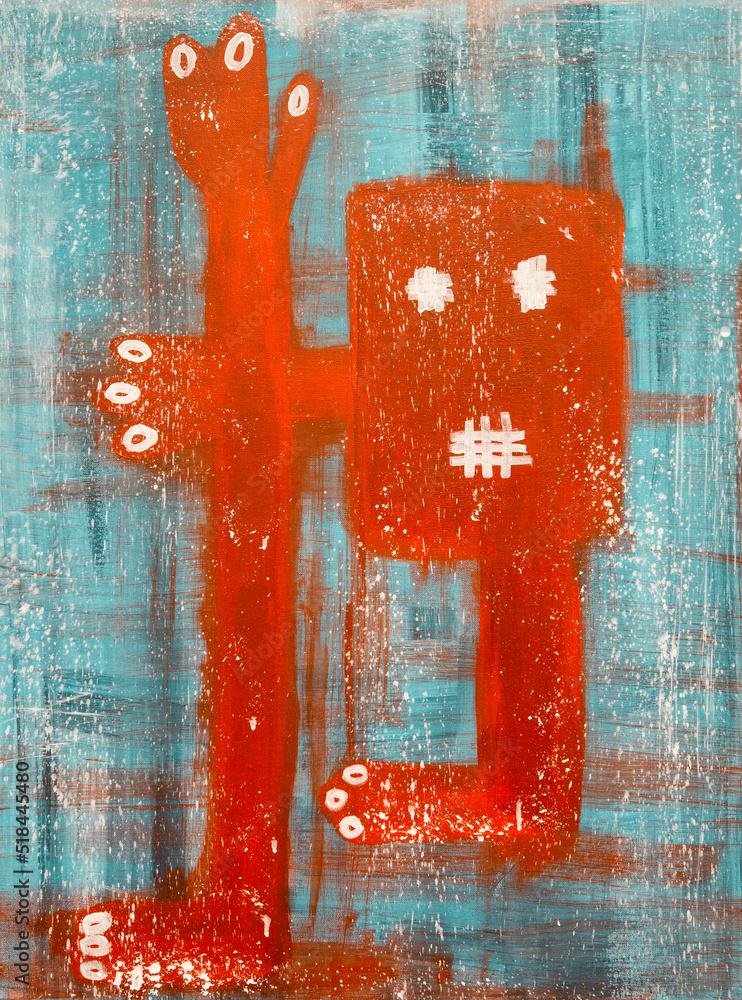 Contorted figure abstract art Stock Photo | Adobe Stock