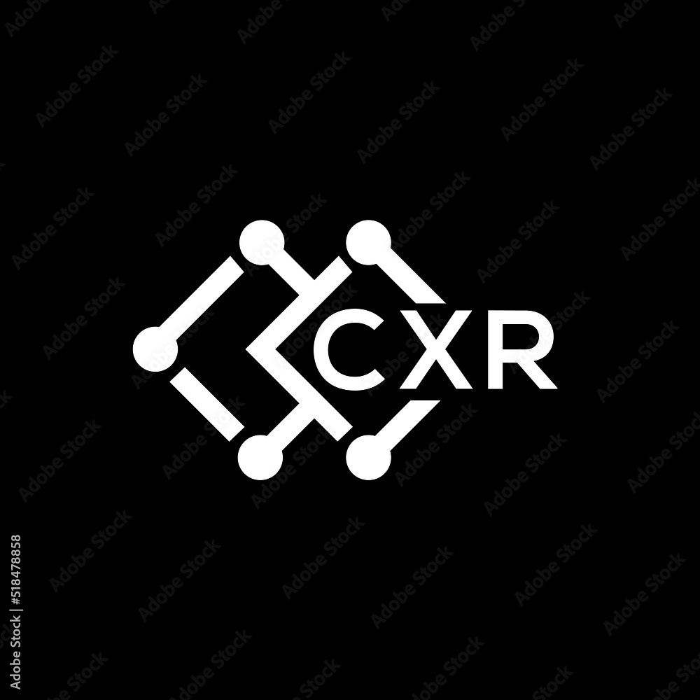CXR letter technology logo design.CXR creative initial letter logo ...