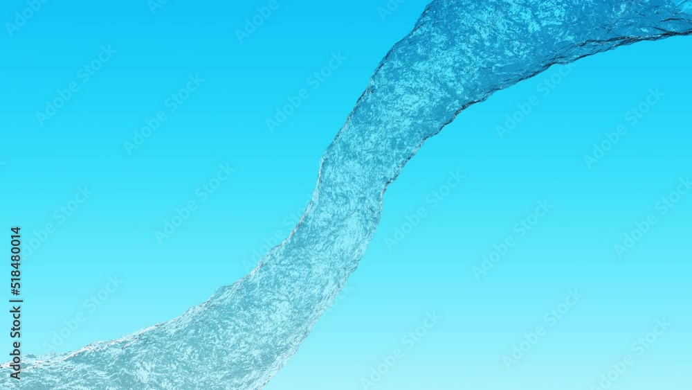 Abstract fluid liquid water surface spiral flow - computer generated ...