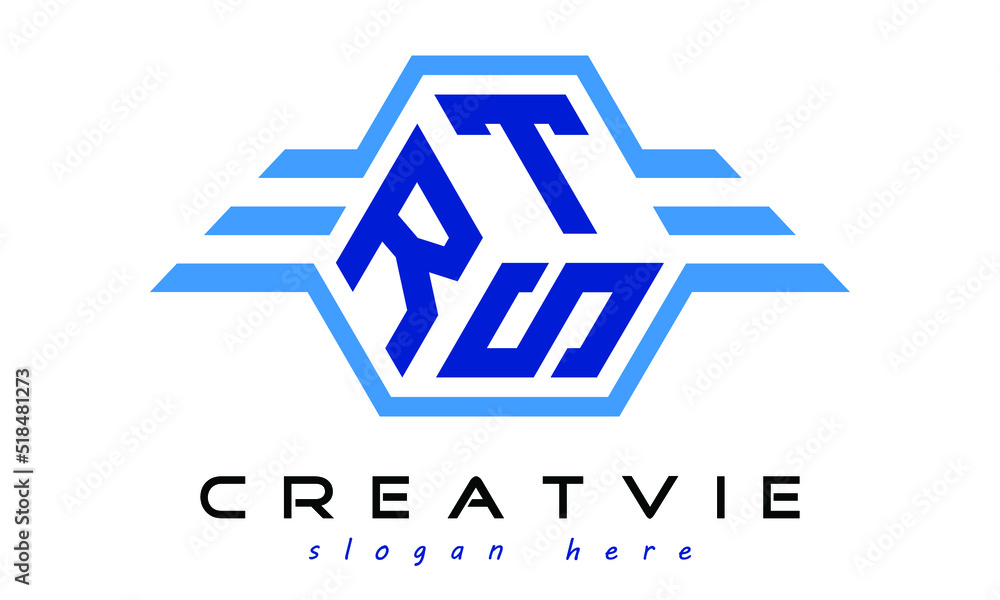 RTS three letter geometrical wings logo design vector template ...