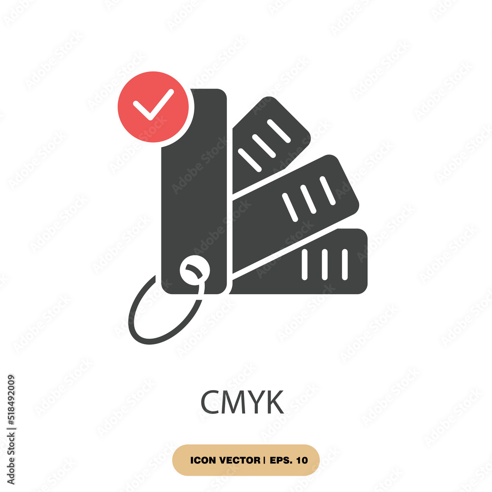 cmyk icons symbol vector elements for infographic web Stock Vector ...