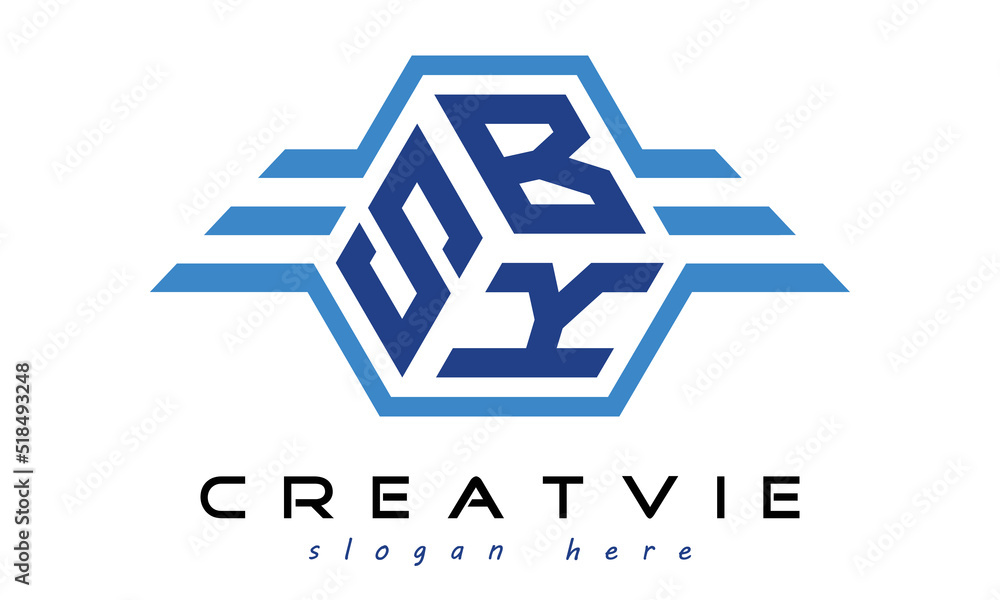 SBK three letter geometrical wings logo design vector template ...