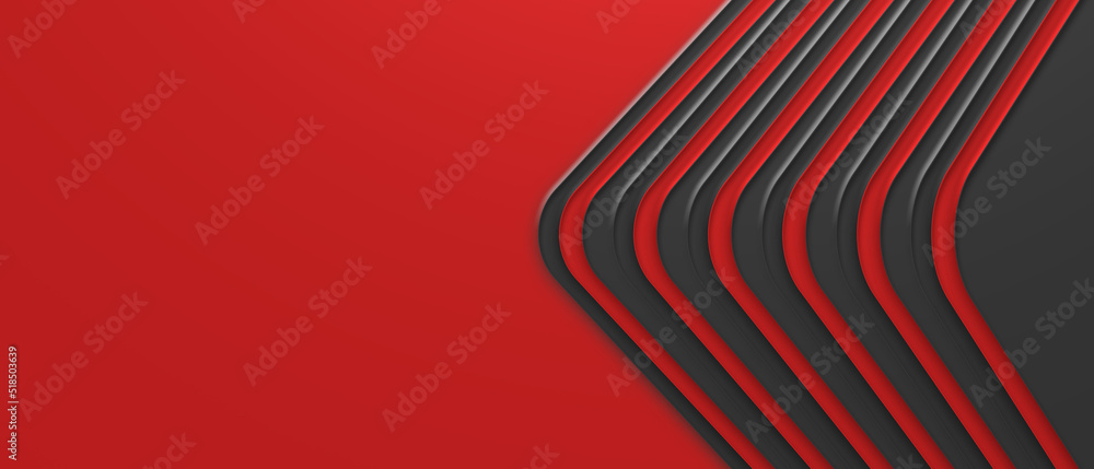 Red banner mockup. Poster information business modern design proposal ...