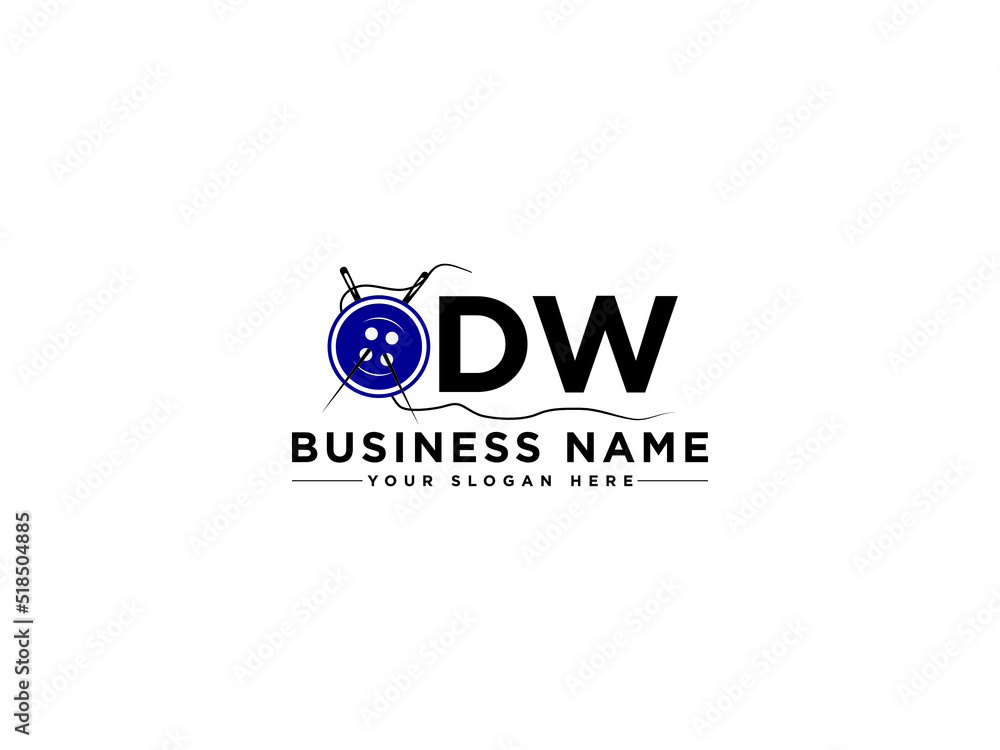 Premium DW Logo Icon, Luxury Dw wd Tailor Logo Design For Your Business ...