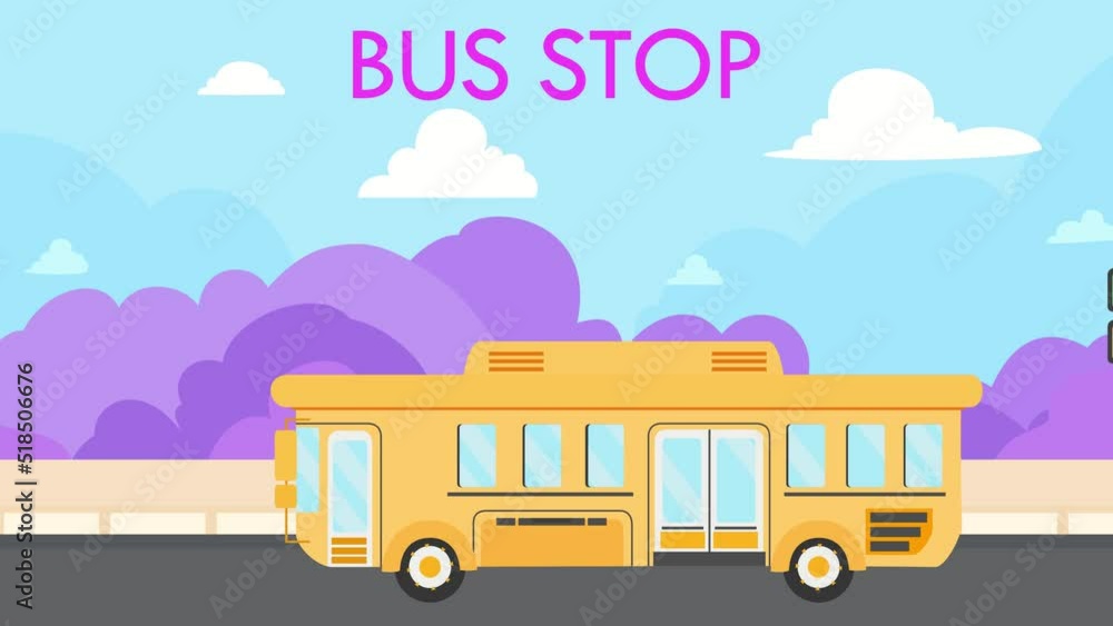 bus stop, bus, transportation, bus stopping at the bus stop Stock Video ...