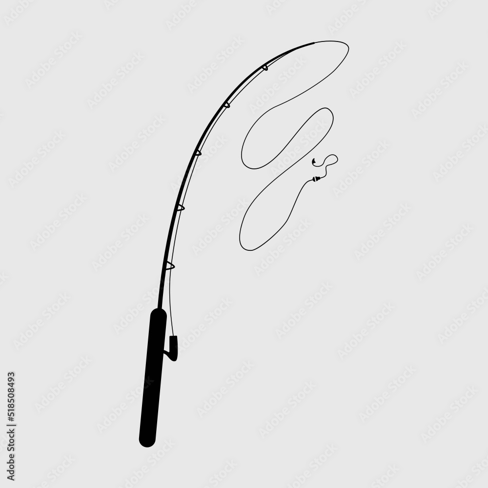 Fishing Rod SVG Cut File, Fishing Pole Svg, Fishing Reel Svg, Fishing ...