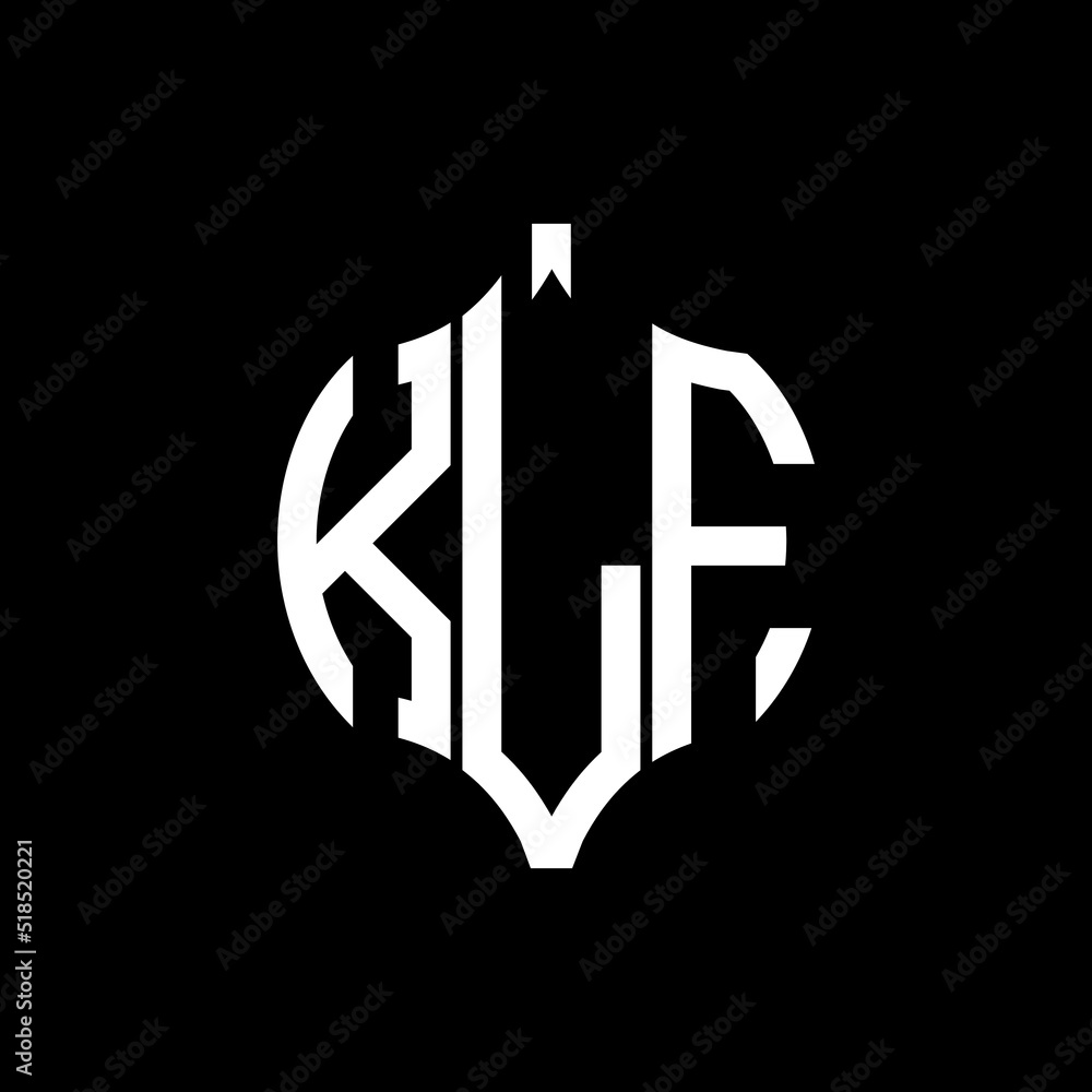 Vecteur Stock KLF letter logo. KLF best black background vector image ...