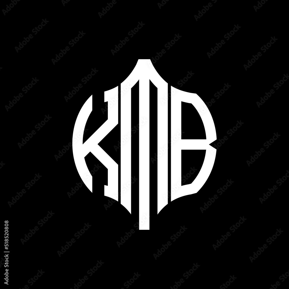 KMB letter logo. KMB best black background vector image. KMB Monogram ...