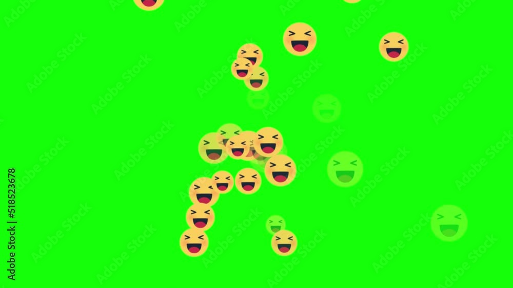 Smile emoji, chroma key greenbox green background for transparent use ...