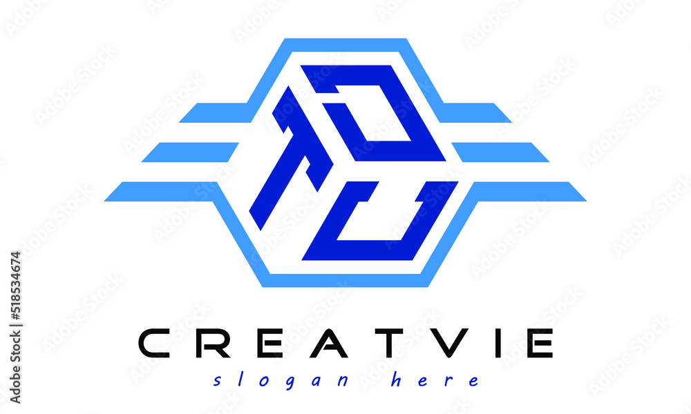 TDC three letter geometrical wings logo design vector template ...