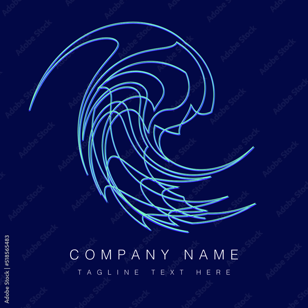 Shark Company Logo Design, Simple Line Logo, Ocean Logo, Sea Life ...