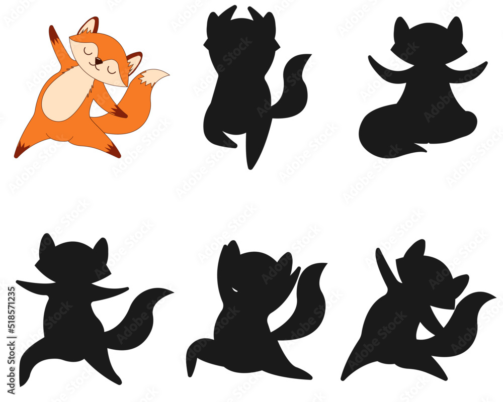 Shadow matching task for children in school and kindergarten.School ...