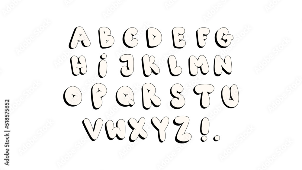 Bubble font, bubble fun font Stock Vector | Adobe Stock