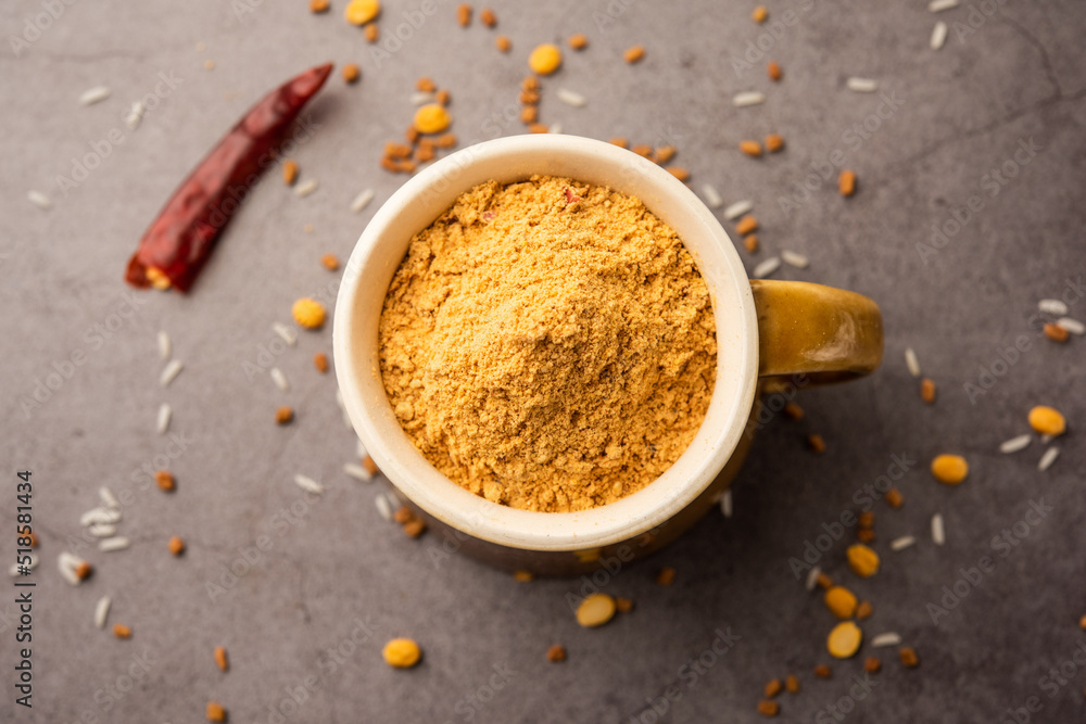 Foto de Idli Podi or chutney Powder- dry condiment for South Indian breakfast do Stock | Adobe Stock