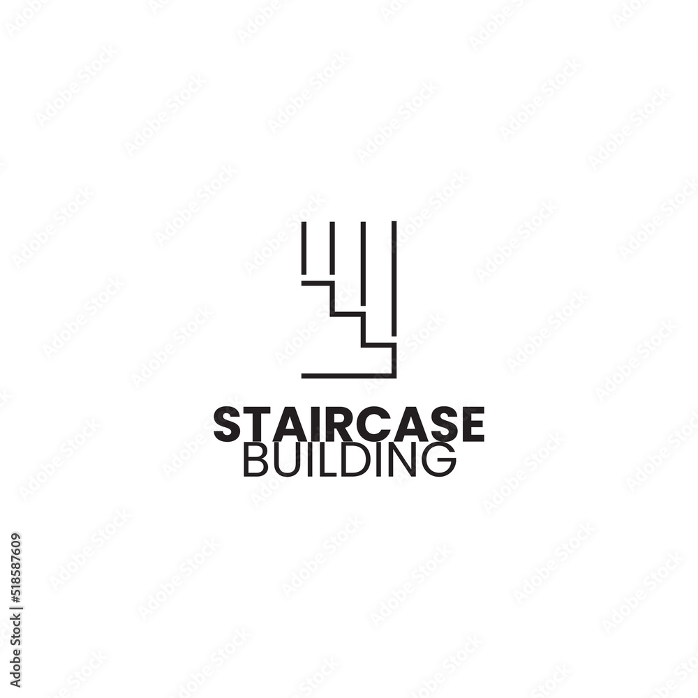 staircase logo. stairs are representative of the building, so this logo ...