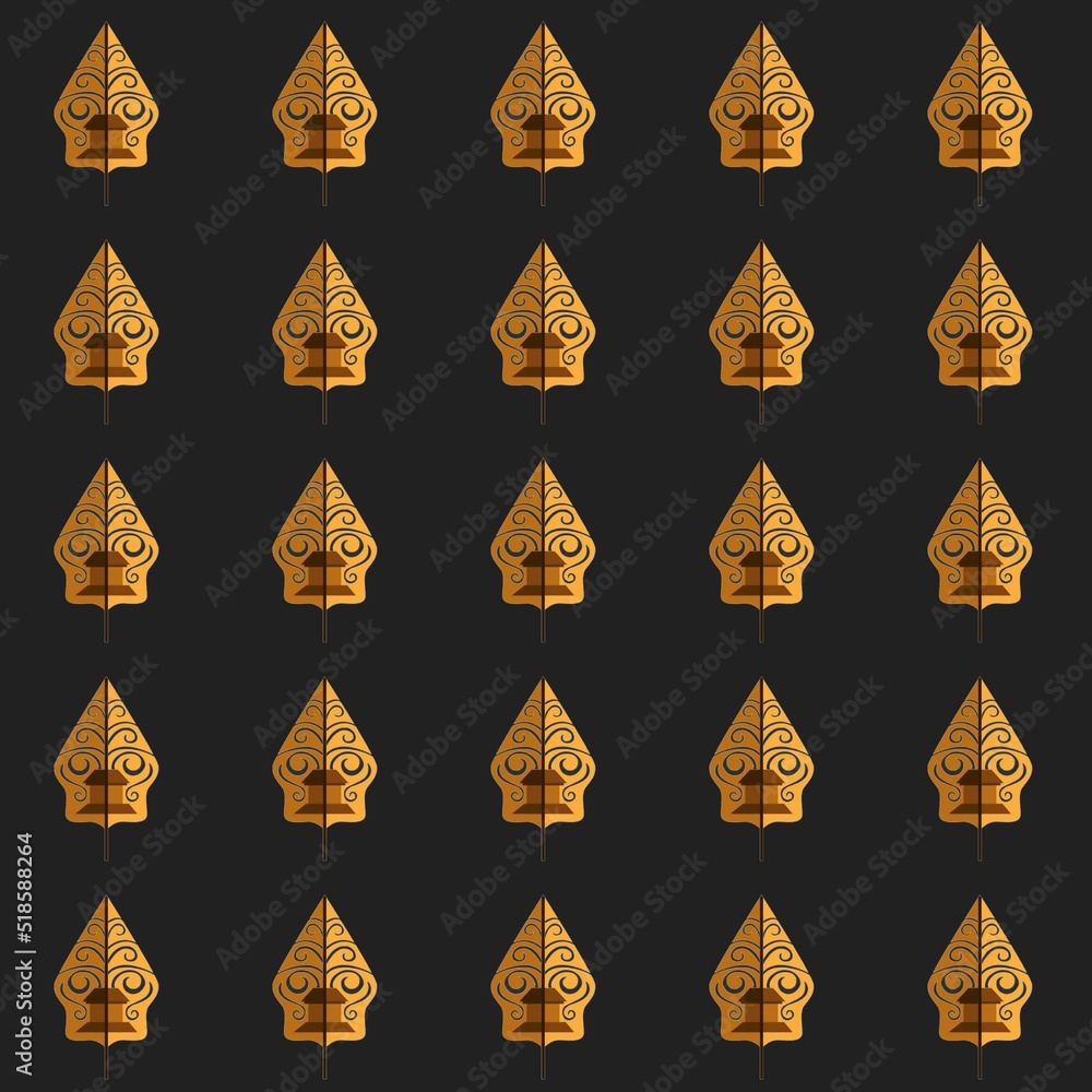 Wayang kulit Pattern Indonesian Javanese art culture Stock Illustration ...