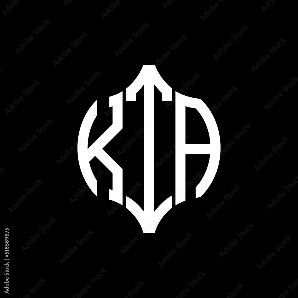 KTA letter logo. KTA best black background vector image. KTA Monogram ...