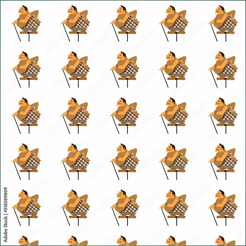 Wayang kulit Pattern Indonesian Javanese culture Stock Illustration ...