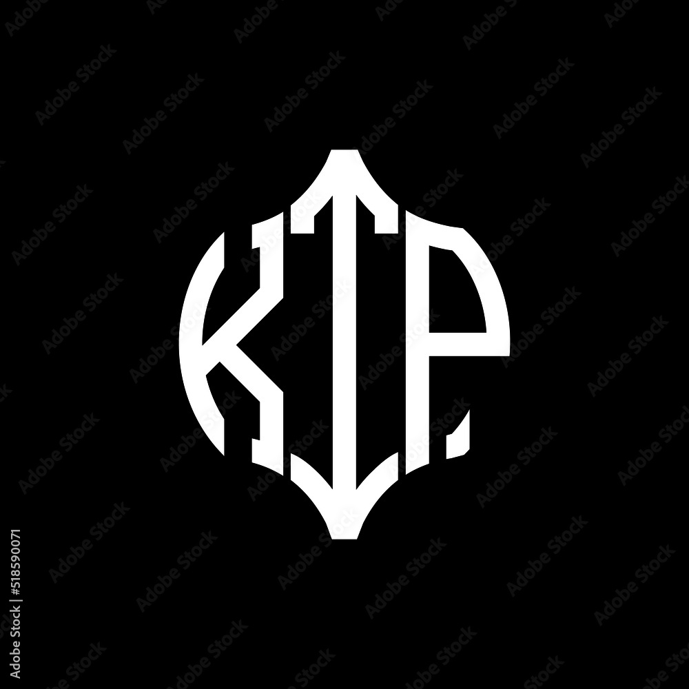 KTP letter logo. KTP best black background vector image. KTP Monogram logo design for ...