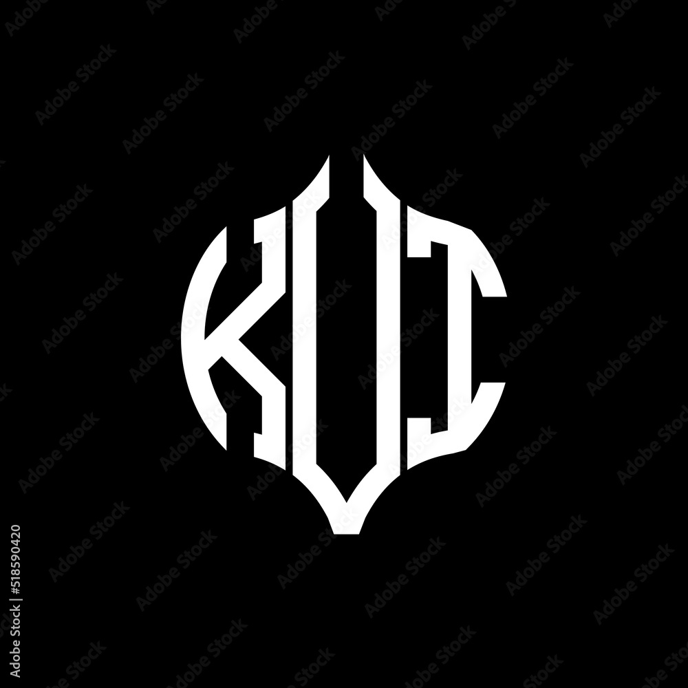 KVI letter logo. KVI best black background vector image. KVI Monogram ...
