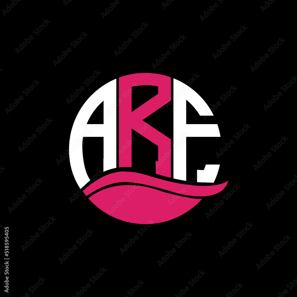 ARF logo monogram isolated on circle element design template, ARF ...