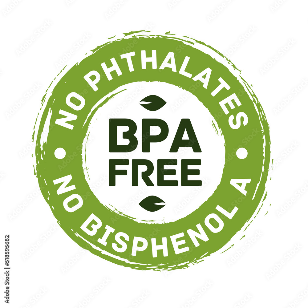 BPA free vector certificate label -no phthalates and no bisphenol A for ...