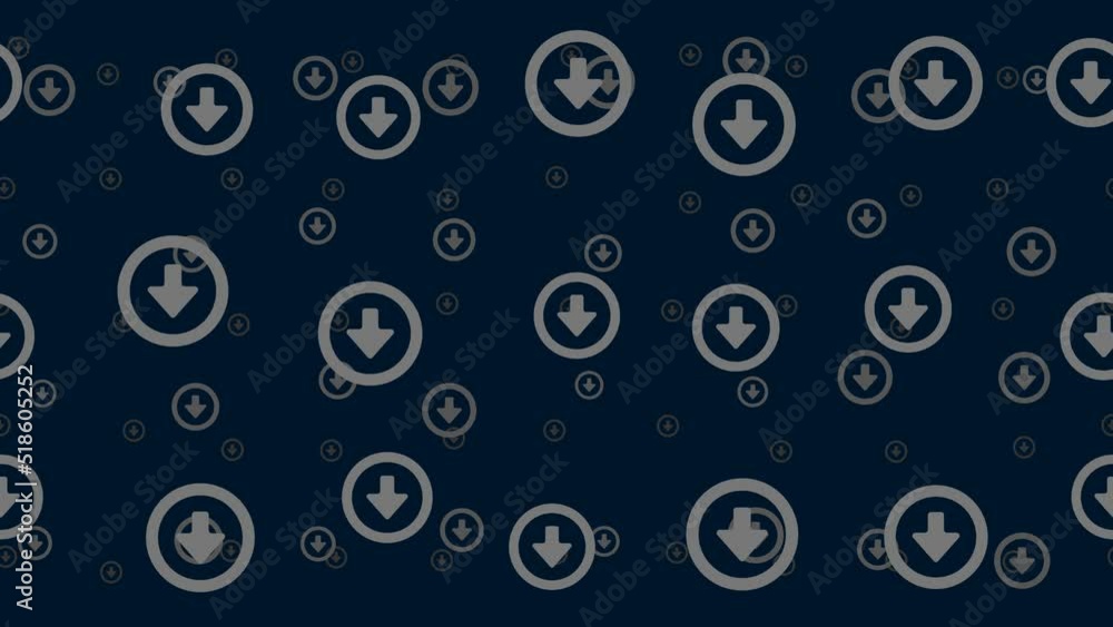 Download symbols float horizontally from left to right. Parallax fly effect. Floating symbols ...