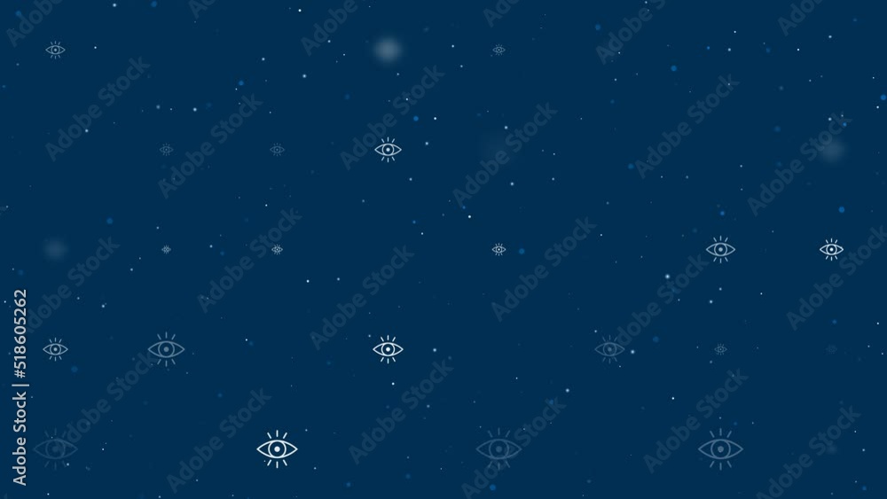 Template animation of evenly spaced vision symbols of different sizes ...