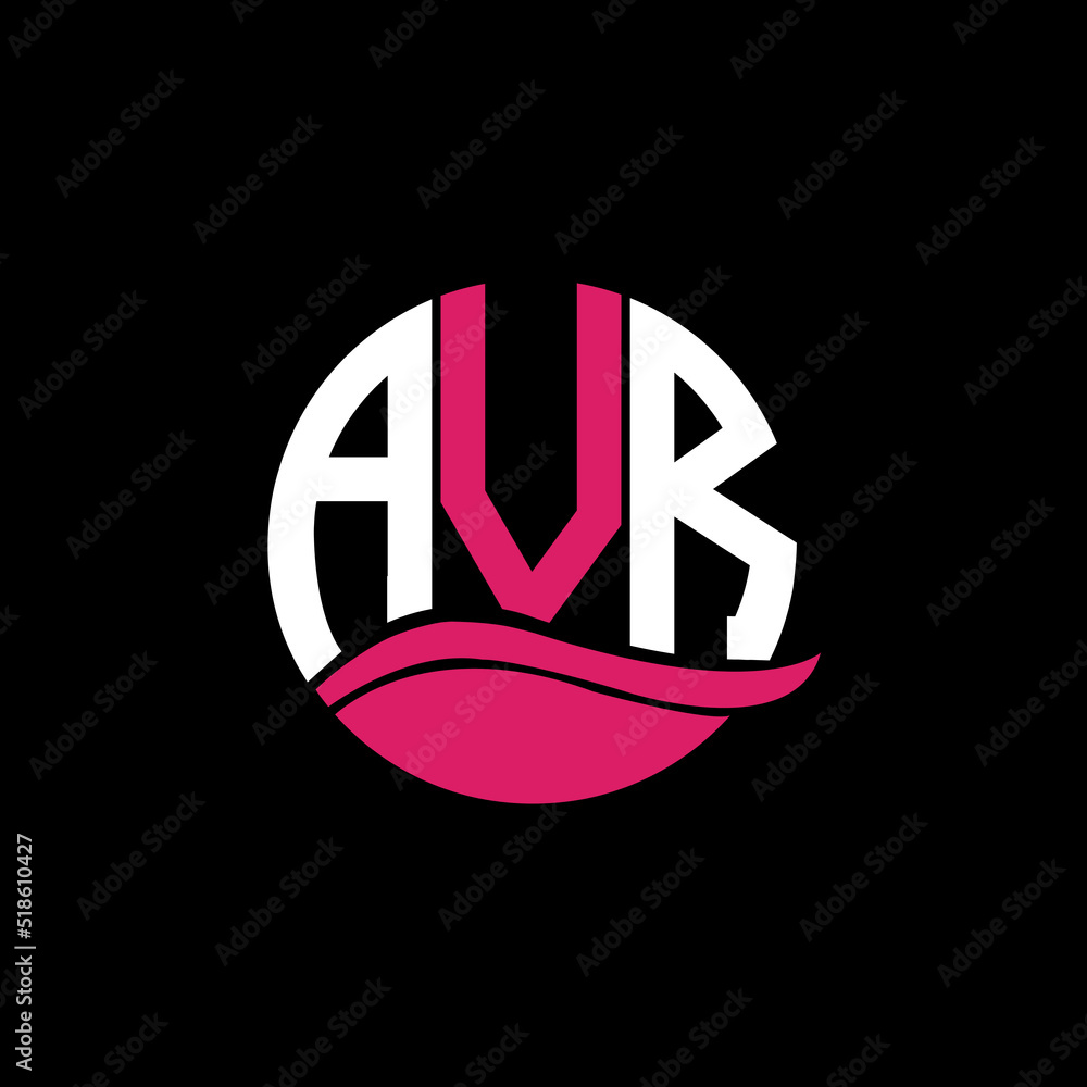 AVR logo monogram isolated on circle element design template, AVR ...