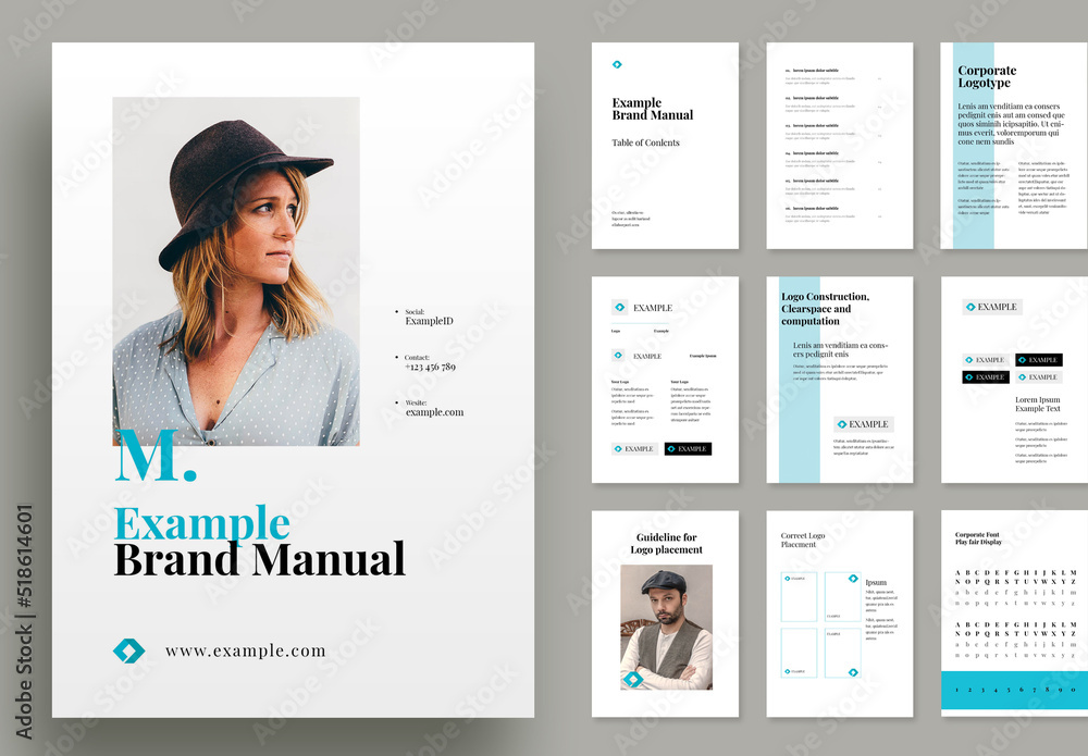 Brand Manual Layout Stock Template | Adobe Stock