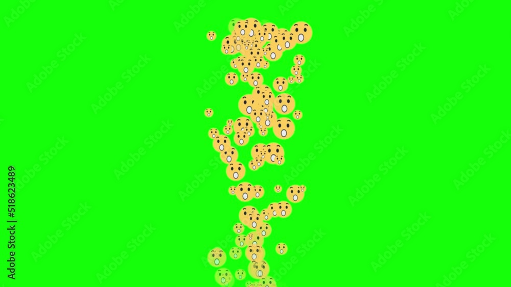 Wow astonished lol emoji, tear, chroma key greenbox green background ...