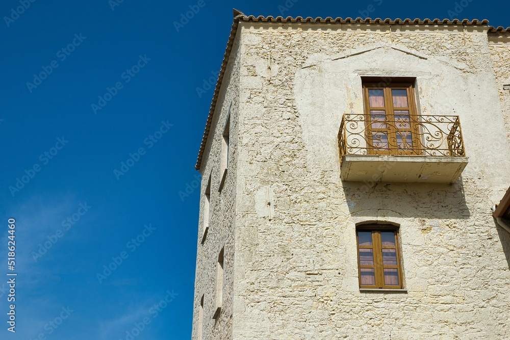 Beautiful stone medieval Christian monastery, Byzantine architecture ...