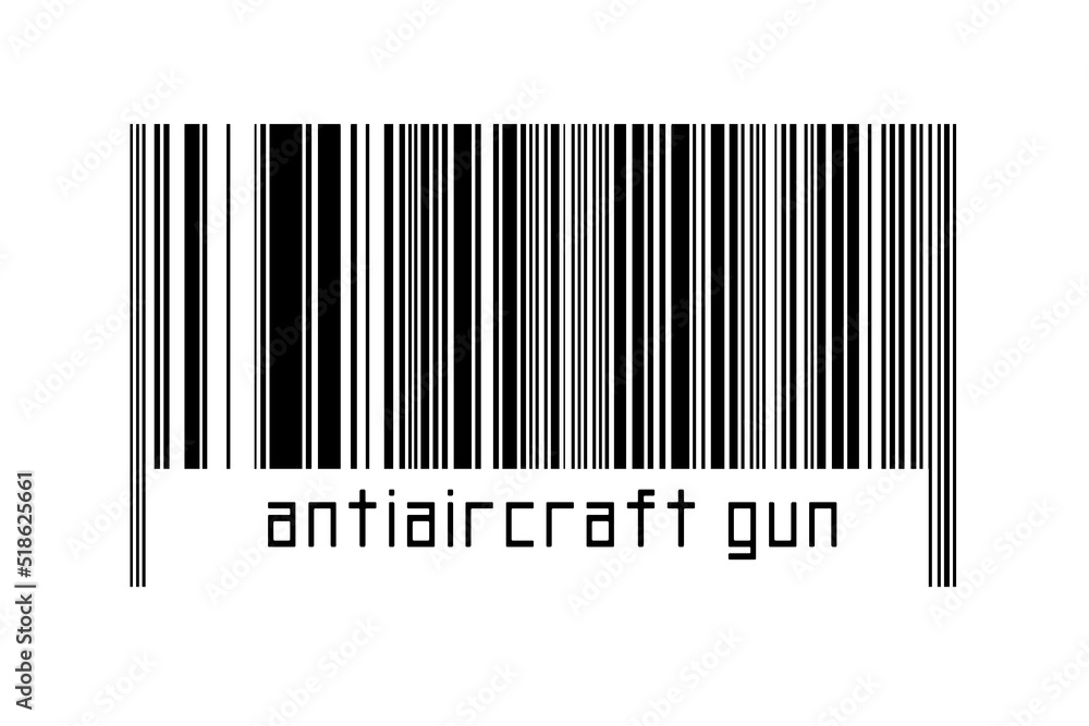 Digitalization concept. Barcode of black horizontal lines with ...