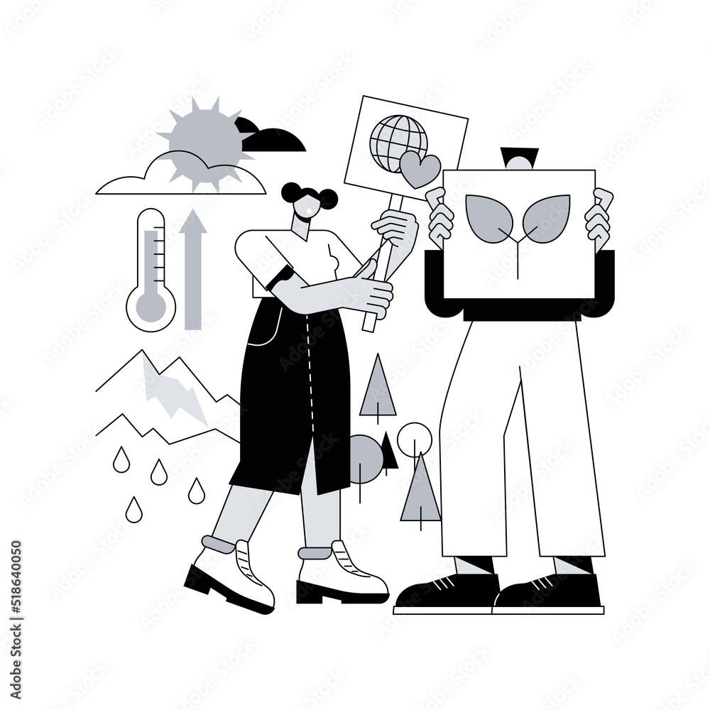 Climate change abstract concept vector illustration. Environmental ...